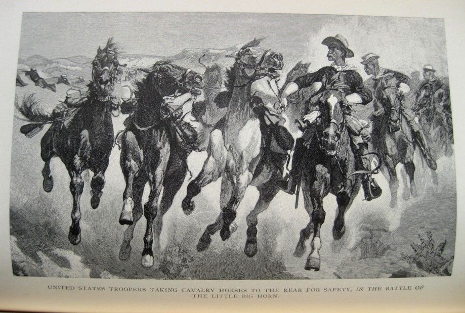 1897 SAVAGE INDIANS American Indian Wars CAVALRY US Army BUFFALO ...