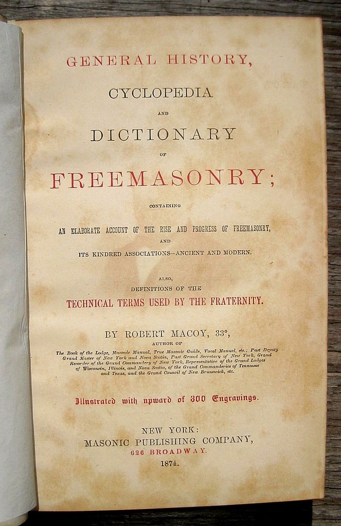 1874 Antique FREEMASONRY Guide MASONIC Book KNIGHTS TEMPLAR Occult ...