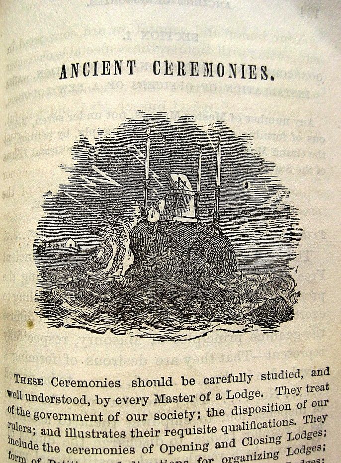 1868 FREEMASONRY SECRET RITUALS Masonic KNIGHTS TEMPLAR Antique OCCULT ...
