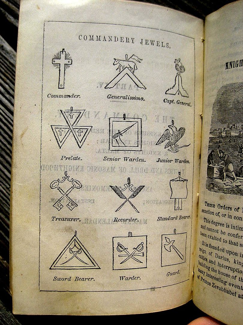 1868 FREEMASONRY SECRET RITUALS Masonic KNIGHTS TEMPLAR Antique OCCULT ...