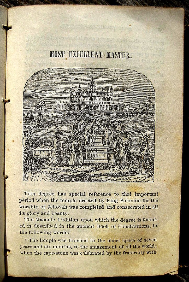1868 FREEMASONRY SECRET RITUALS Masonic KNIGHTS TEMPLAR Antique OCCULT ...