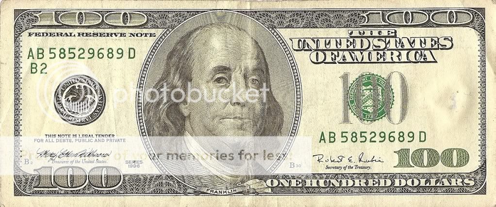 1996 $100 bill with watermark error!! - Paper Money Forum